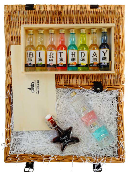 Birthday Gin Selection - Luxury Gin Miniature Tasting Gift Hamper – IL ...