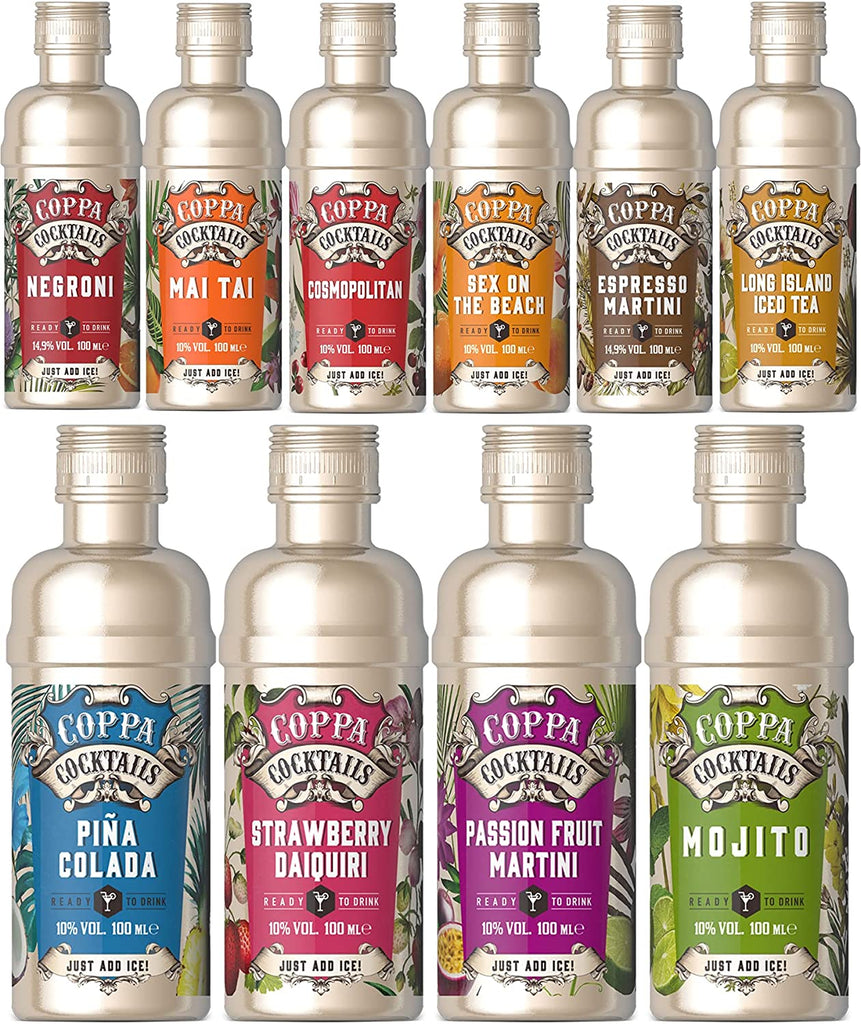 10 Pack of Pre-mixed Ready made Cocktails100ml each | Vodka Gin Rum ...