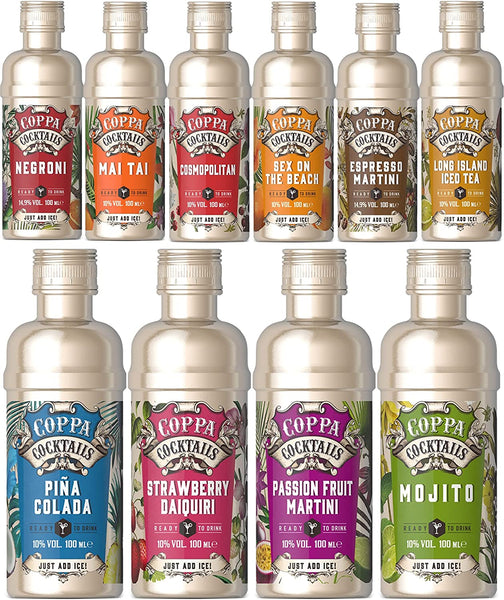 10 Pack of Pre-mixed Ready made Cocktails100ml each | Vodka Gin Rum ...