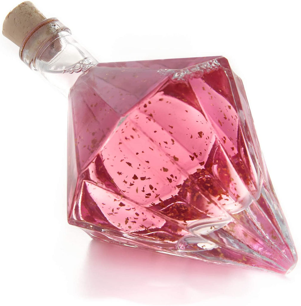 VODKA GIFT - PINK VODKA WITH 22 CARAT GOLD FLAKES IN DIAMOND BOTTLE ...